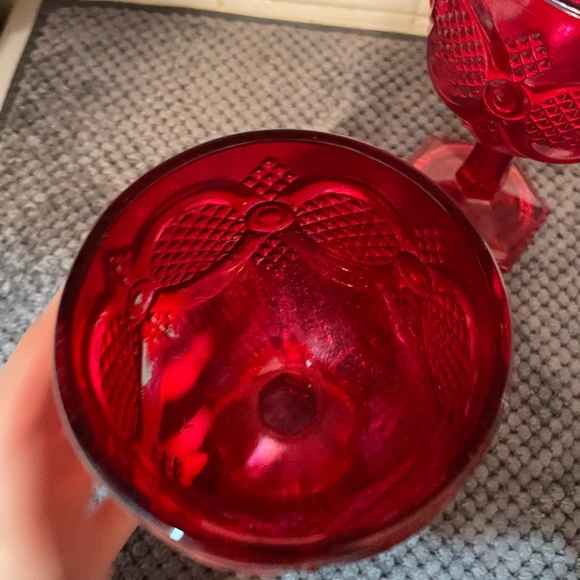 Avon | Dining | Vintage Avon Ruby Red Cape Cod 876 Pattern Ruby Red ...